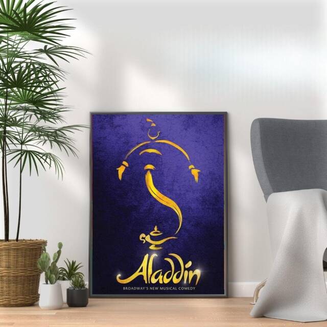 Aladdin Musical Poster Broadway West End Theatre Art Print by Etsy ...