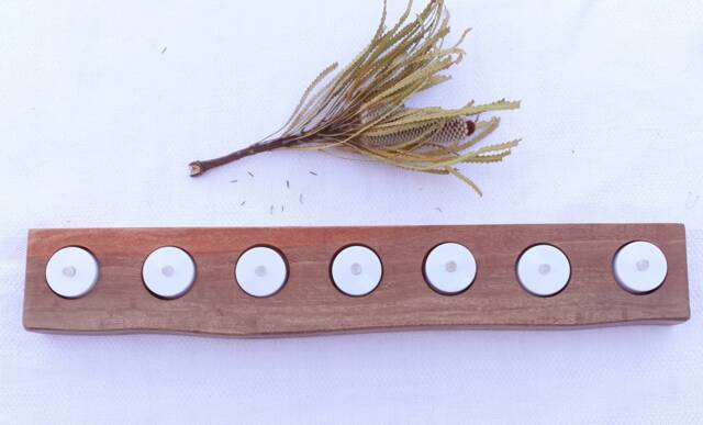 Live Edge Handmade Wood Tealight Holder The 7 Tea Light Stand Makes A ...