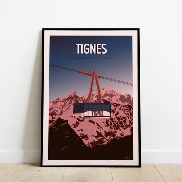 Tignes Travel Poster/Grande Motte - 3456M Of The Alps by Etsy ...