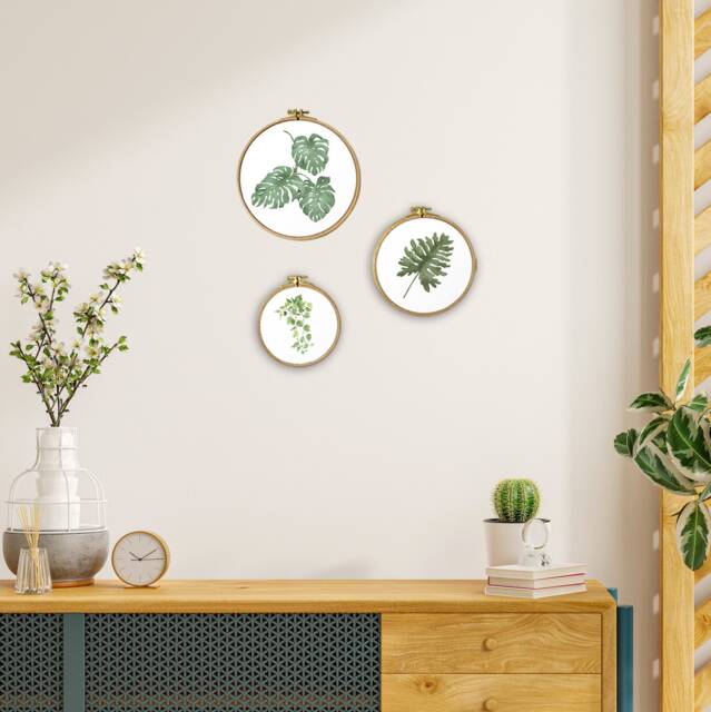 Botanical Wall Hanging Set Watercolor Tropical Leaf Art by Etsy ...