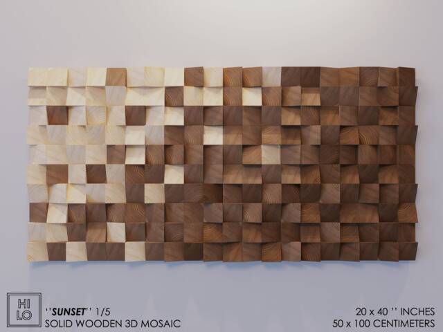 Solid Wood 3D Wall Art, Mosaic Sound Diffuser, Wooden Panel, Art Painting, Decor by Etsy ...