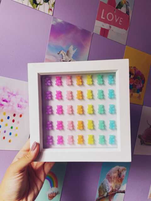 Rainbow Gummy Bear Boxframe/Pastel/Picture/Funky/Quirkydecor by Etsy ...