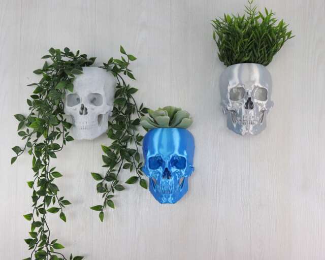 Skull Wall Planter, Hanging Planter, Human Pots, Gothic Home Decor ...