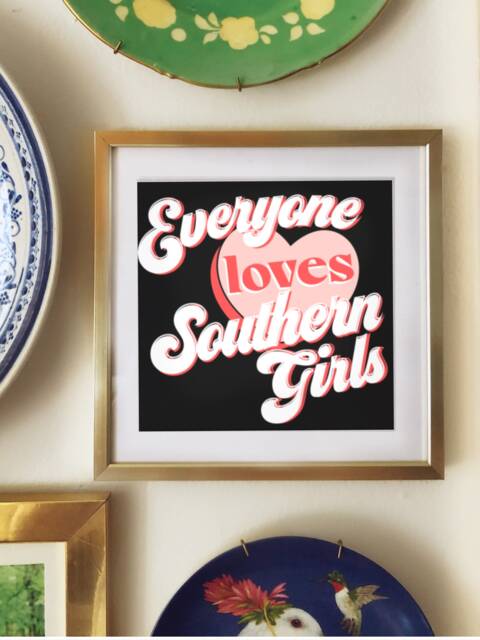 Everyone Loves Southern Girls Poster - Wall Decor Dorm Preppy Poster ...