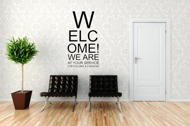 Welcome Optometry Wall Decal, Eye Doctor Office Decor, Eyewear Shop Art ...