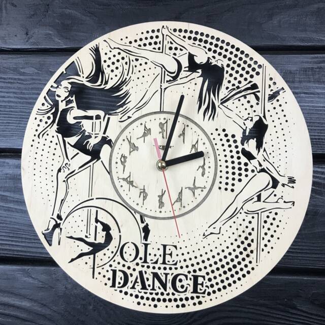 Pole Dance Wall Clock Gift For Men Women 5Th Anniversary Personalized ...