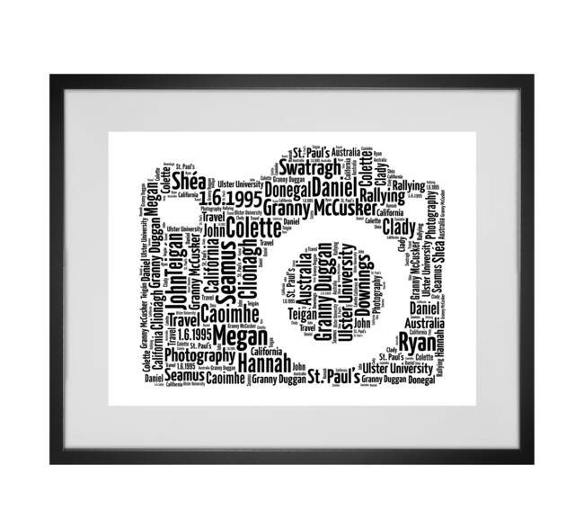 Personalised Camera Word Art Print by Etsy | ufurnish.com