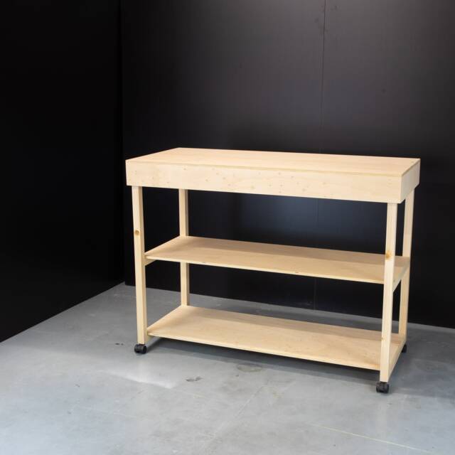 Pop-Up Portable Retail Serving Table With Shelving & Wheels, Display ...