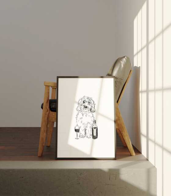 Customisable Cockerpoo Wall Art - Cockerpoo, Labradoodle, Cavapoo ...
