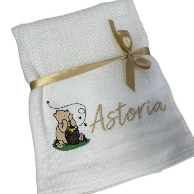 Personalized Embroidered Cellular Baby Blanket Newborn Gift by Etsy ...