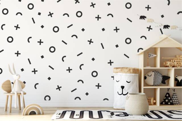 Sprinkle Wall Stickers, Confetti Sprinkle Decals, 3 Colours Combination ...