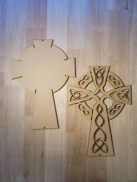 Large Wooden Celtic Cross - Diy Religious Wall Decor Ready To Paint by ...