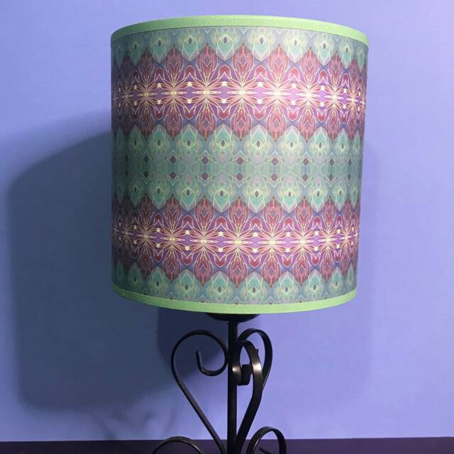 Persian Orchid Purple Turkish Blue Table Lamp Shade - Art Lampshade ...