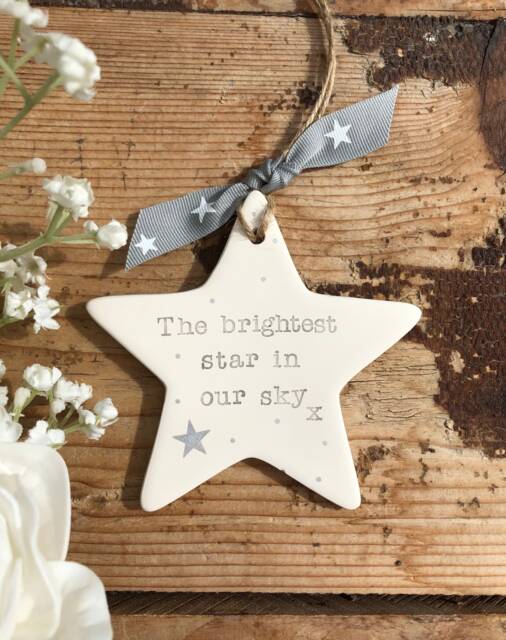 Personalized Memorial Ceramic Star Decoration Sympathy Gift by Etsy ...
