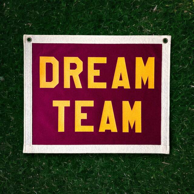 Dream Team Felt Pennant Banner - Maroon & Gold Wall Decor by Etsy ...