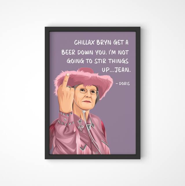 Gavin & Stacey Inspired Doris Middle Finger A4 Quote Print - - Home Decor Wall Art Print Only ...