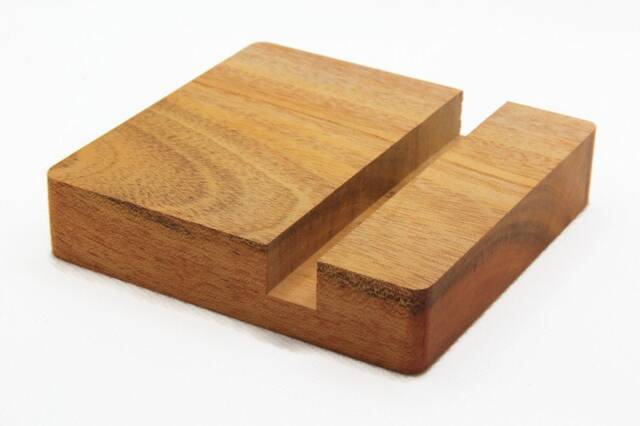 Solid Wood Mahogany Phone Stand For Desk by Etsy | ufurnish.com