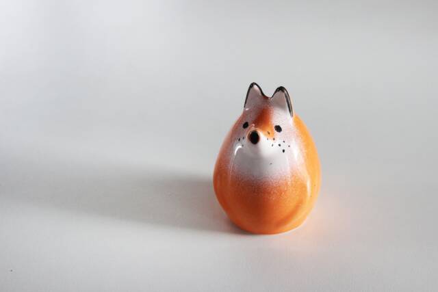Fox Ceramic Sculpture - Animal Figurine Cute Foxes Miniature Woodland ...