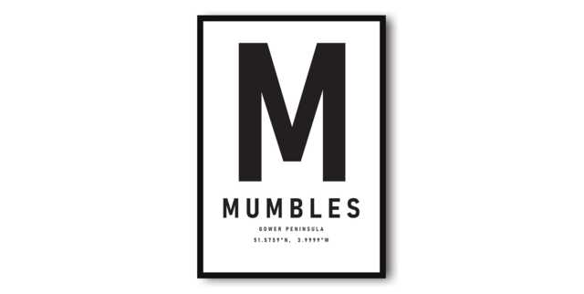Mumbles Travel Print Gower Peninsula Minimalist Wall Art by Etsy ...