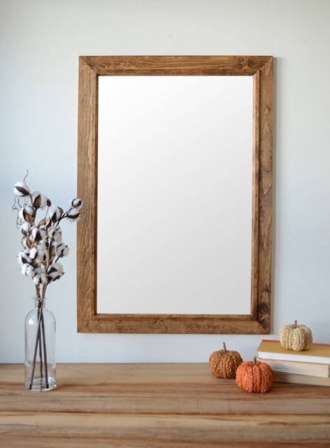 Wooden Mirror With Inset Trim - Wall Large Wood by Etsy | ufurnish.com