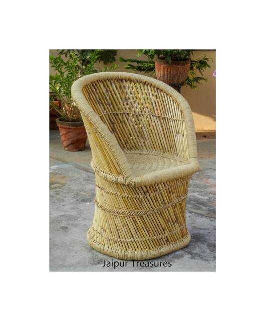 Sustainable Chair, 100% Natural Jute & Sarkanda Wood Muddha, Eco ...