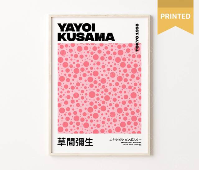 Yayoi Kusama Art Print, Red Poster, Printed Kusama, Dot Art, Japanese ...