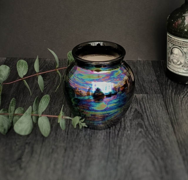 Oil Slick Vase, Iridescent Flowers, Petrol Effect Pot, Plant Curved ...