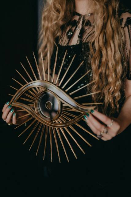 statement Eye Wall Mirror - Boho Evil Home Decor - Third Art in Acrylic ...