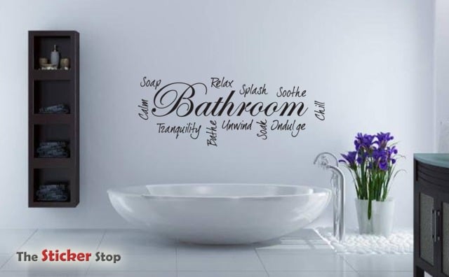 Word Cloud - Bathroom Wall Sticker Contemporary Vinyl Decal by Etsy ...