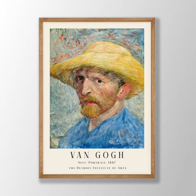 Van Gogh Print - Self Portrait, Poster, Museum Exhibition Paintings ...