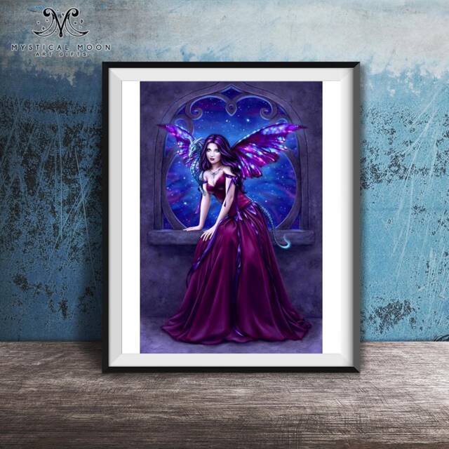 Purple Fairy Art Print/Fantasy Artwork Rachel Anderson Wall Decor ...
