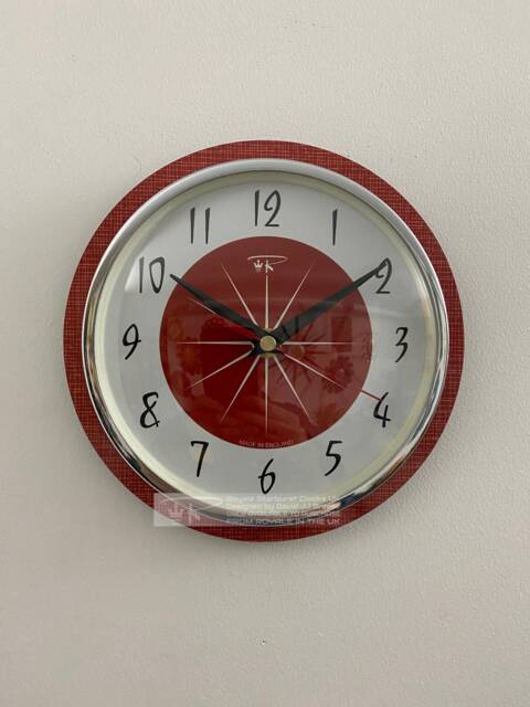 Colour Etched Formica Caravan Kitchen Wall Clock From Royale ...