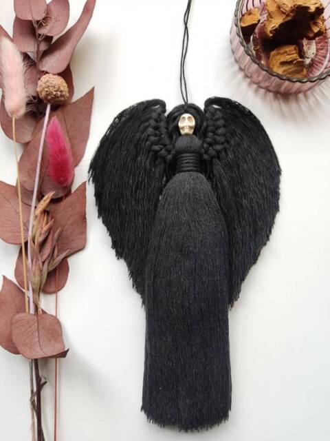 Gothic Macrame Goddess Of Darkness Ornament Witchy Home Decor by Etsy ...