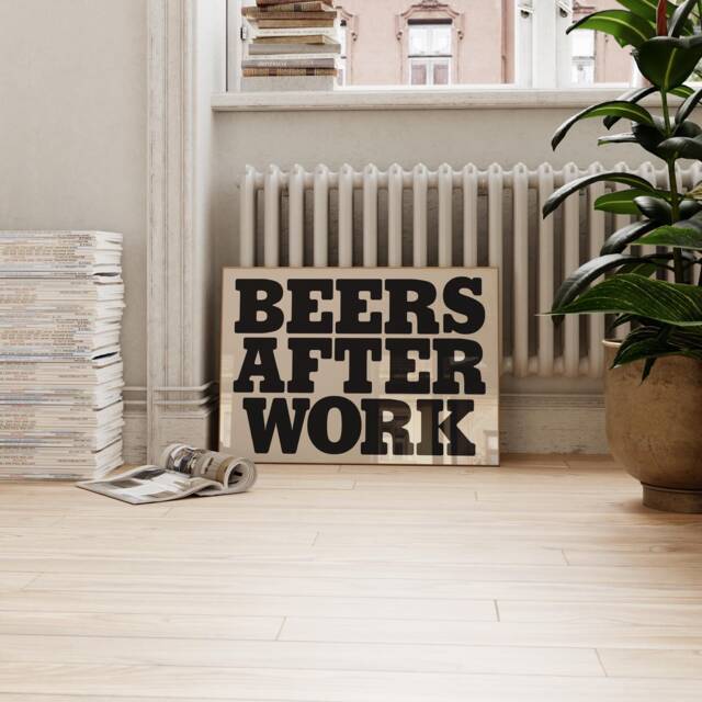 Mid Century Retro Office Print, Beer Wall Art, Bar Print Decor, Beers ...