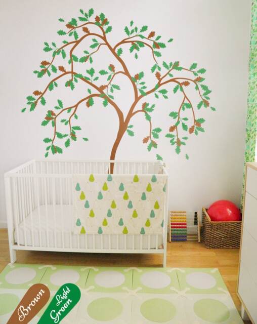 Tree Wall Decal Nursery Tree Wall Decor Sticker Whimsical Art Mural ...