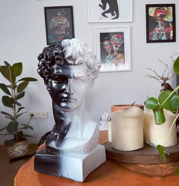 Handmade David Bust Statue Black & White Shadow Design, 13-Inch by Etsy ...