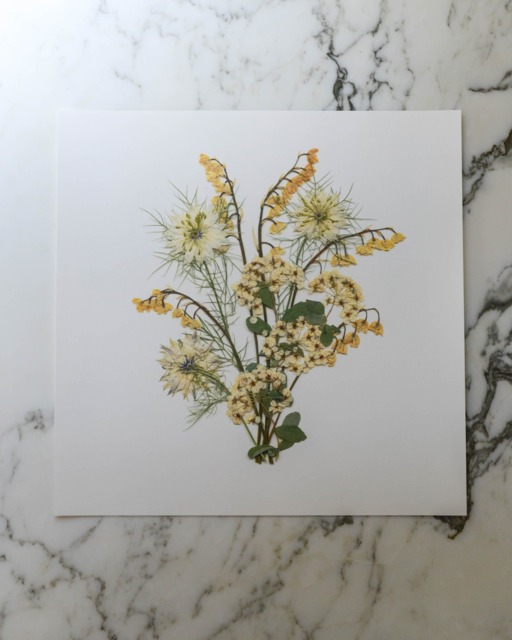 The May Bouquet - Print Artwork Of Pressed Flowers 100% Cotton Rag ...