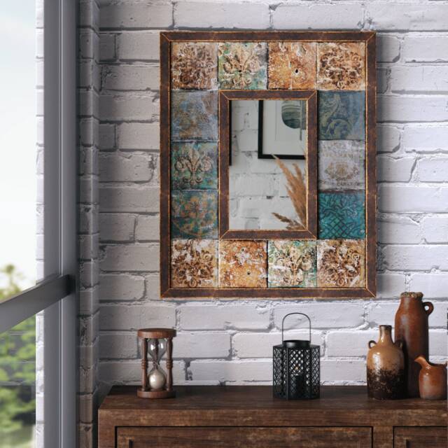 Mosaic Tile Mirrors For Wall, Eclectic Office Decor Women, Boho Vanity ...