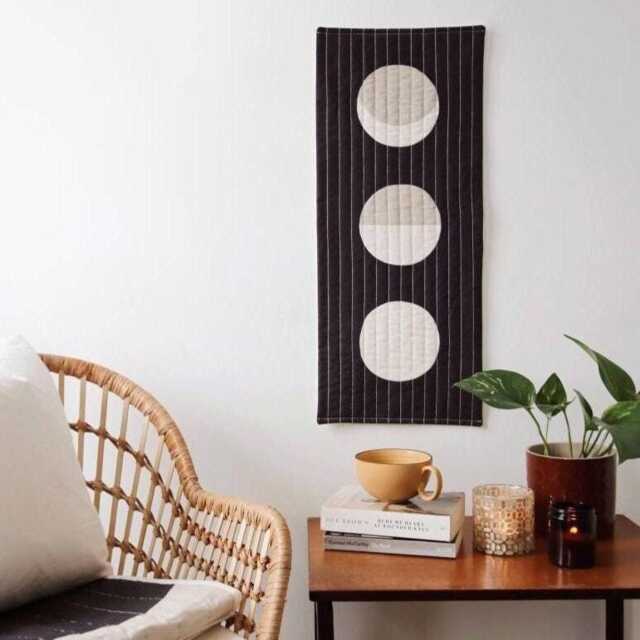 Moon Phase Handmade Quilted Wall Hanging Decor by Etsy | ufurnish.com