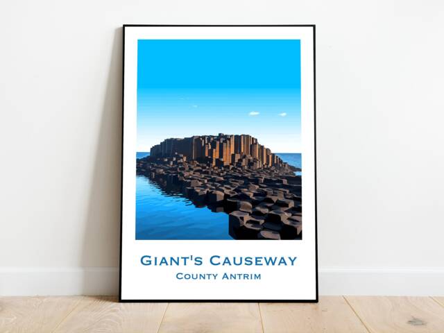 Customisable Giant's Causeway Print - County Antrim Poster Northern ...