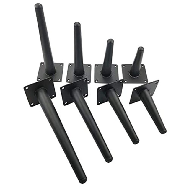 4Pc Mid-Century Metal Furniture Legs Oblique Conical Sofa, Cabinet ...