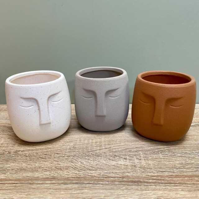 Human Face Plant Pots/Nordic Style Head Planter Ceramic Sculpture ...