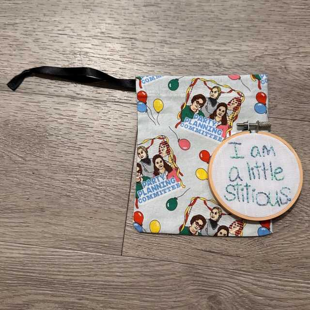 I Am A Little Stitious Embroidery Hoop Wall Decor The Office Michael ...