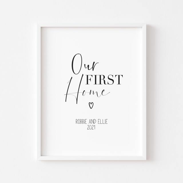 Personalised First Home Print New Gift, Wall Art - Unframed by Etsy ...