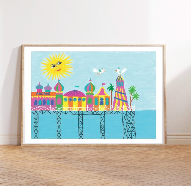 Sunshine Pier Gicl??e Print Limited Edition Brighton Seaside Art, A4 by Etsy | ufurnish.com