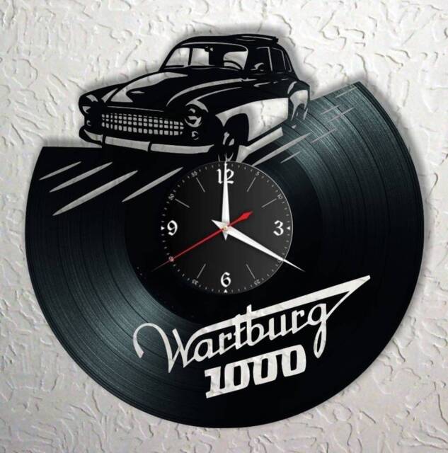 Wartburg Ddr Record Clock, Vinyl, Retro, Wall Individual, Gift, Living ...