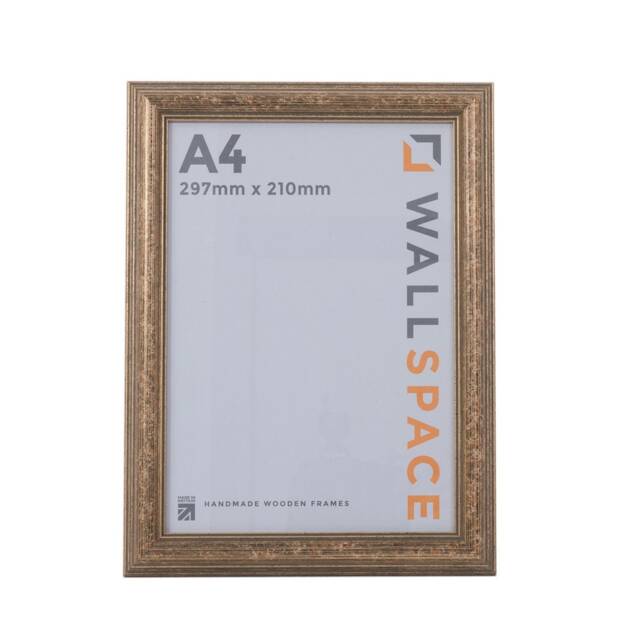 A4 Gold Frame - Antique Picture Frames 297 X 210mm All Wooden ...