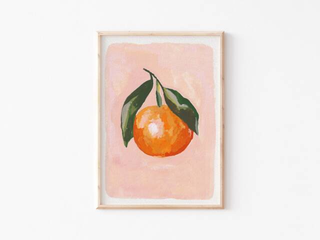 A3-A4-A5 -Orange Fruit Art Print -Colourful Food -Fruit Illustration ...