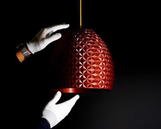 Ceiling Light - Red- Modern Contemporary Geometric [Geodome] 100% ...