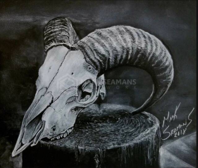 Charcoal Skull Portrait by Etsy | ufurnish.com